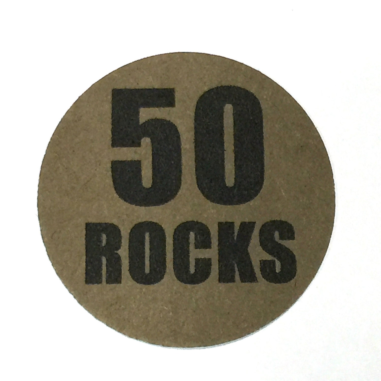 50th Birthday Stickers 50 ROCKS Round 1 1/2 Inch Handmade - Etsy