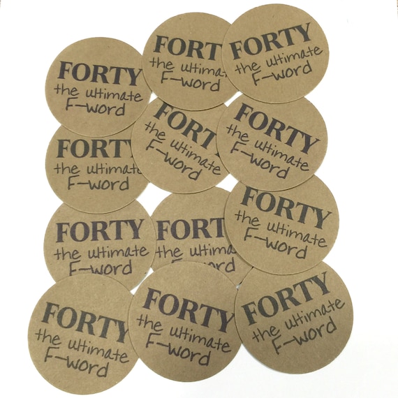40th Birthday Stickers Round 1 1/2 Inch Handmade Stickers - Etsy
