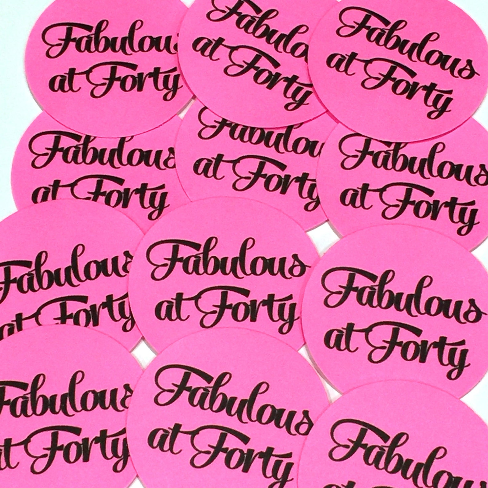 40th Birthday Stickers Fabulous at Forty Round 1 1/2 Inch - Etsy
