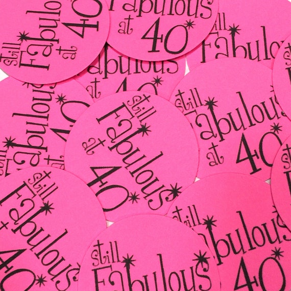 40th Birthday Stickers - Round 1 1/2 Inch Handmade Stickers, Still ...