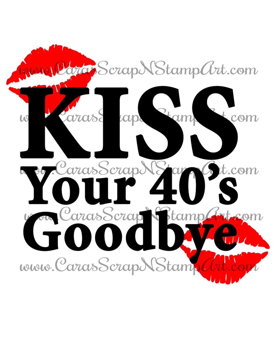 50th Birthday Printable Sign 8x11 - Kiss Your 40's Goodbye PDF - Etsy