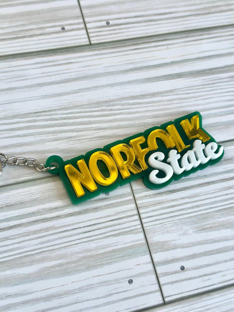 Norfolk State University Mirrored Acrylic Keychain - Etsy