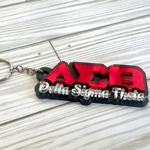Delta Sigma Theta Sorority Mirrored Acrylic Keychain - Etsy