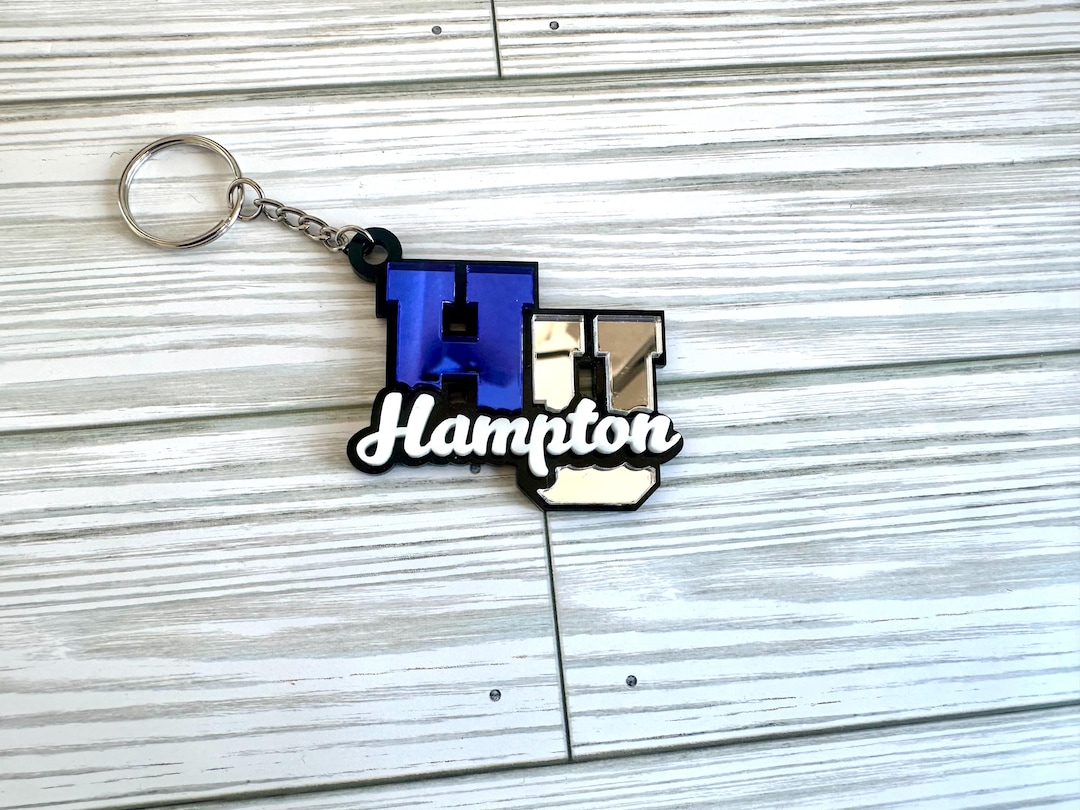 Hampton University Mirrored Acrylic Keychain - Etsy