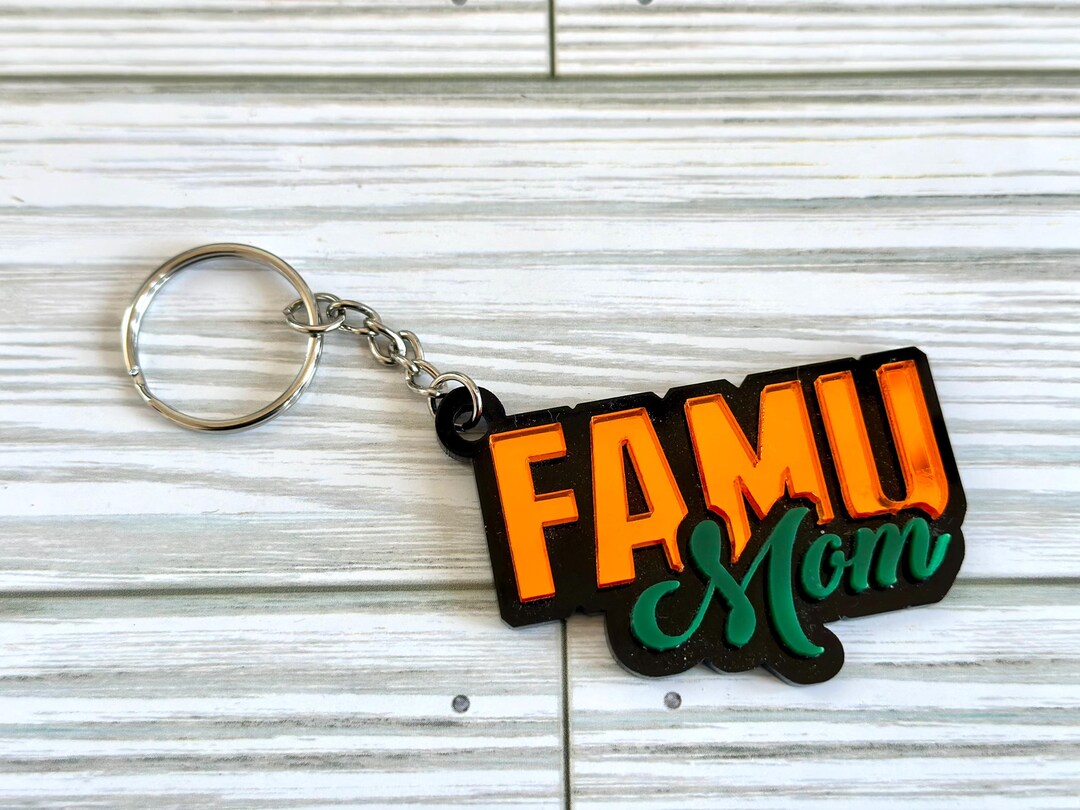 FAMU Mom Mirrored Acrylic Keychain - Etsy