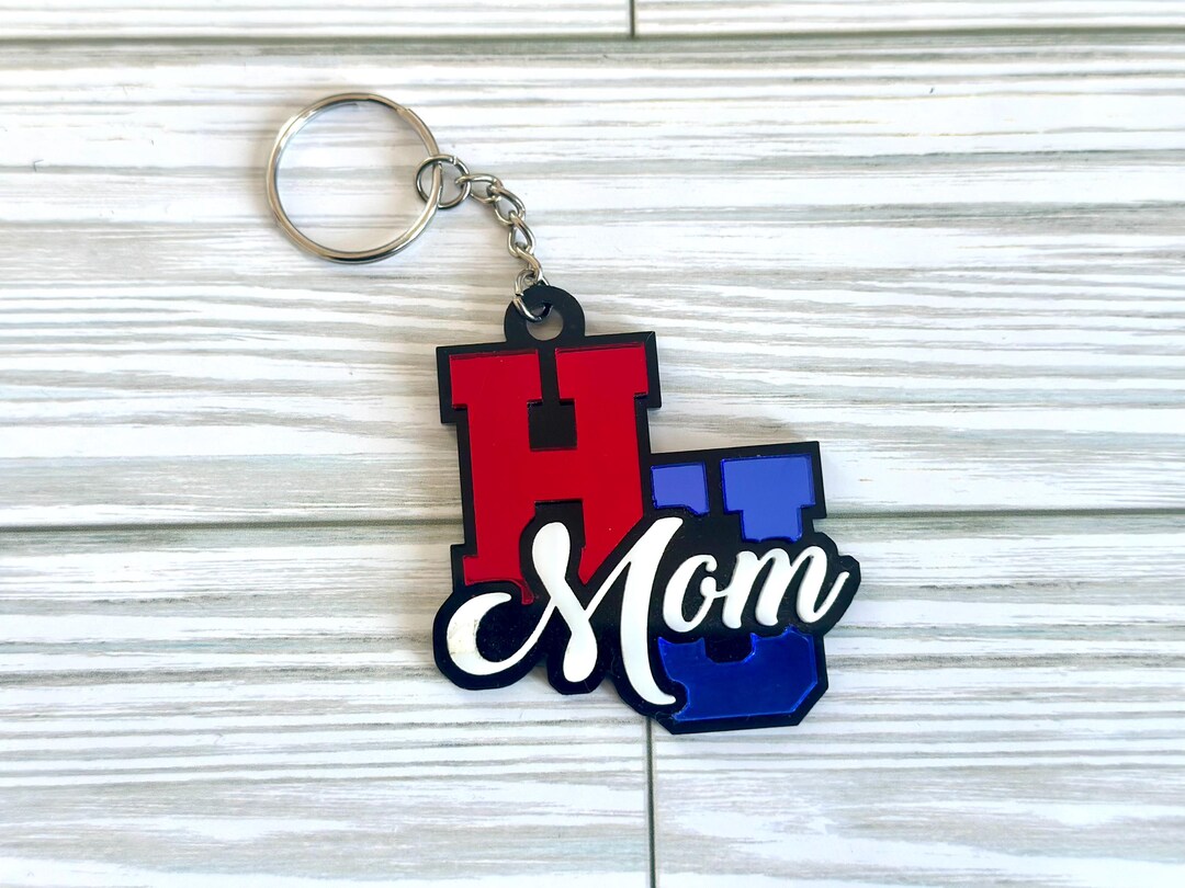 Howard University Mom Mirrored Acrylic Keychain - Etsy
