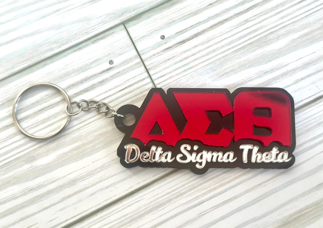 Delta Sigma Theta Sorority Mirrored Acrylic Keychain - Etsy