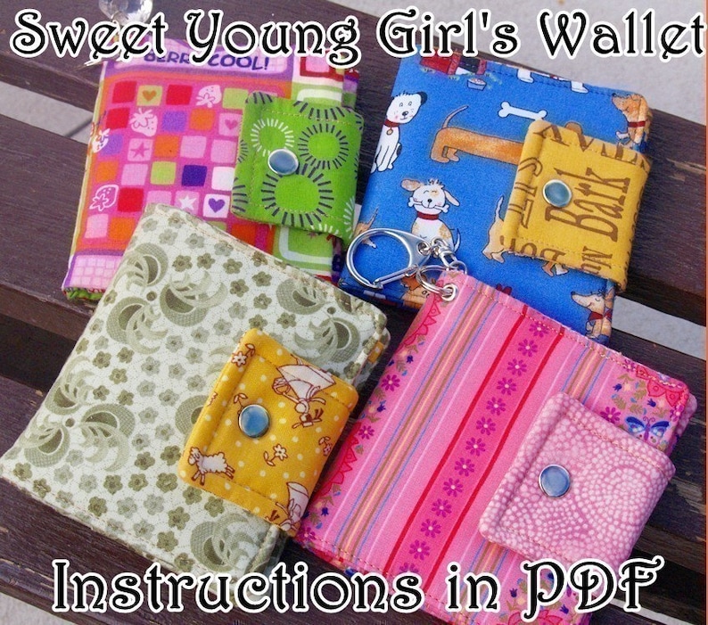 How to Make a Sweet Young Girl's Wallet PDF - Digital File DIRECT ...