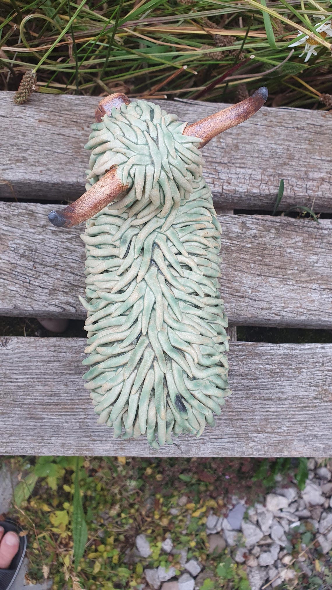 Handmade Ceramic Highland Cow Sculpture - Unique - Only One - Stoneware ...