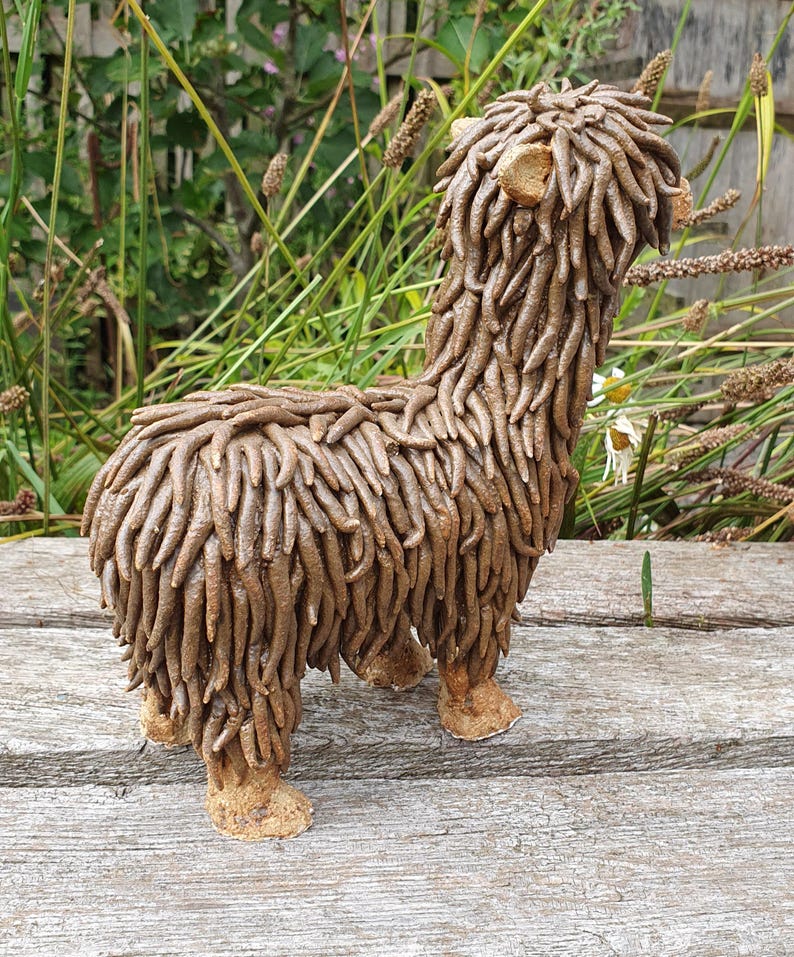 Ceramic Sculpture Alpaca Brown 21cm Tall - Etsy