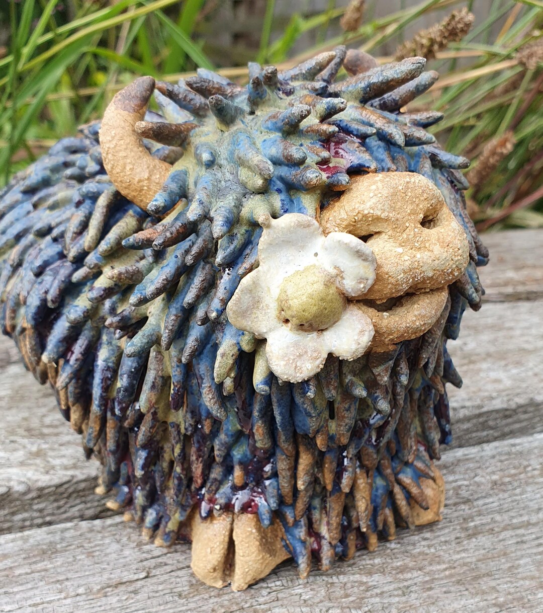 Ceramic Highland Cow Sculpture Unique Handmade Figurine - Etsy