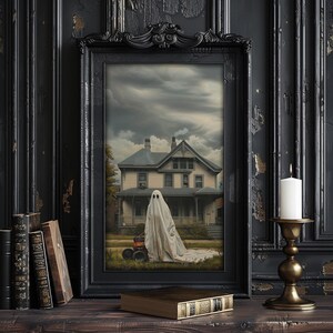 Ghost Standing Next to the Lawn Mower Home Decor, Ghost Art, Ghost Art ...