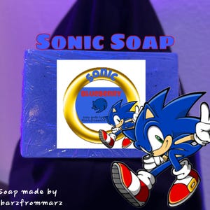 Sonic the Hedgehog Soap Bar - Etsy