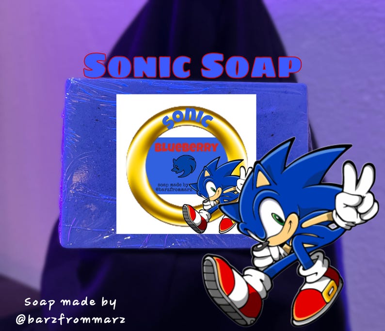 Sonic the Hedgehog Soap - Etsy