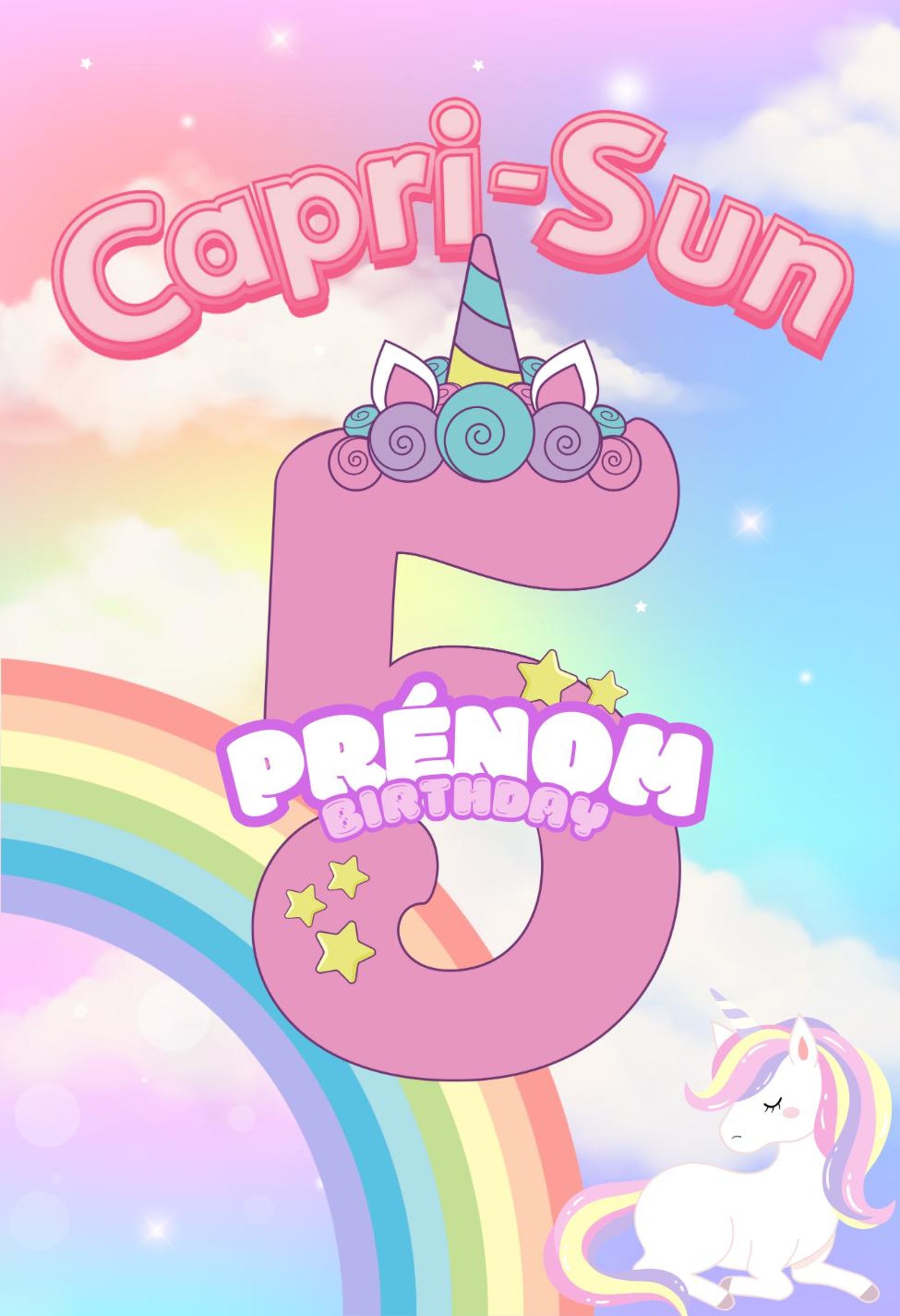 Personalized Decoration for Capri-sun (lot X20) - Etsy
