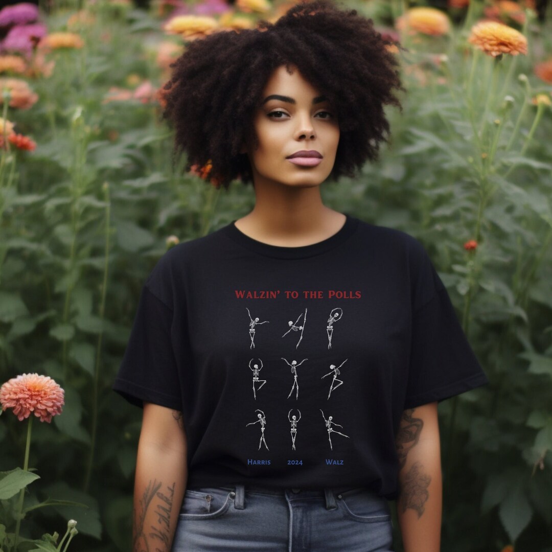 Kamala Harris Skeleton Tshirt, Walz to the Polls, 2024 Presidential ...