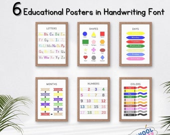 Educational Posters, 15 Homeschool Prints, Montessori Classroom Decor ...