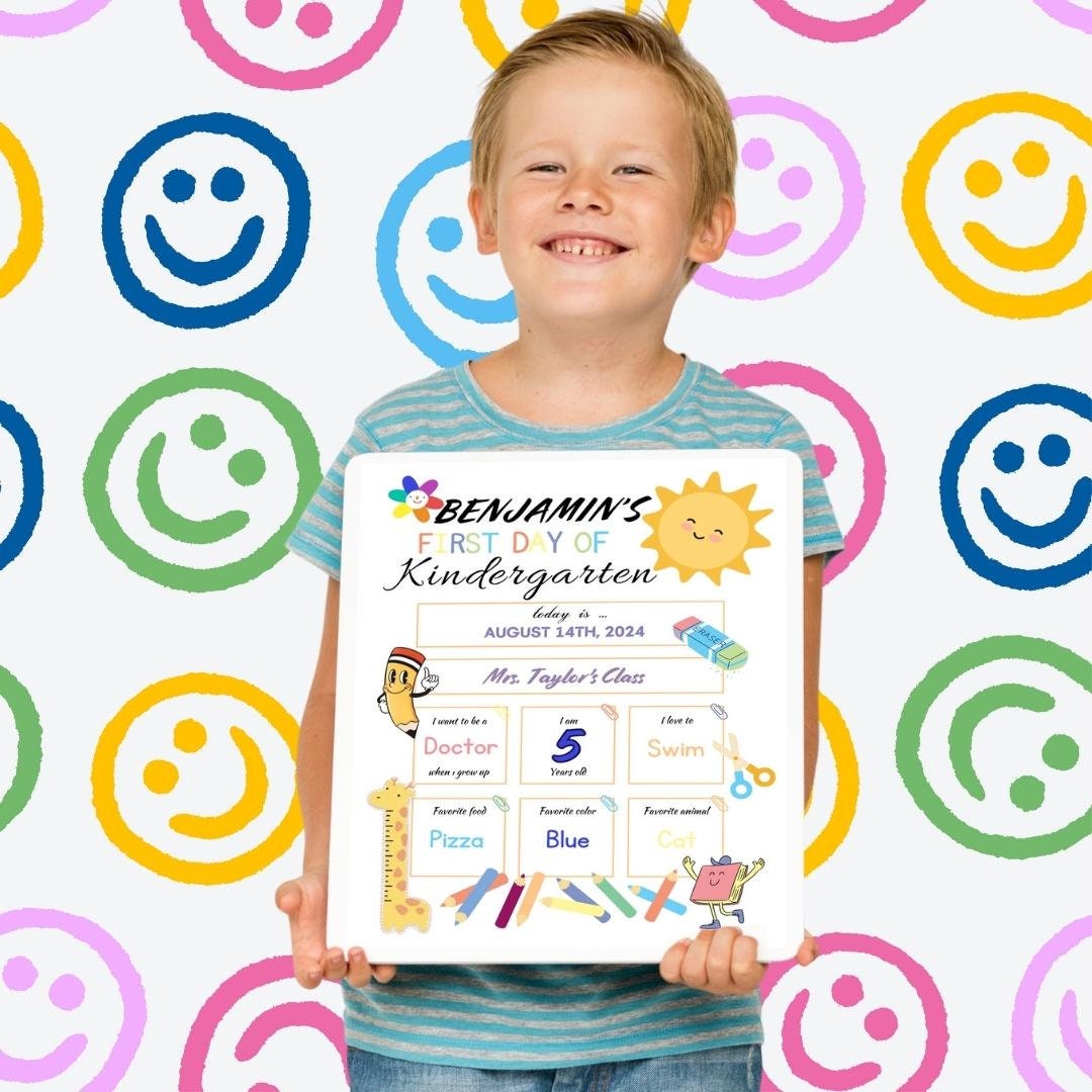 Editable First Day of School Sign, Last Day Printable, Back to School ...