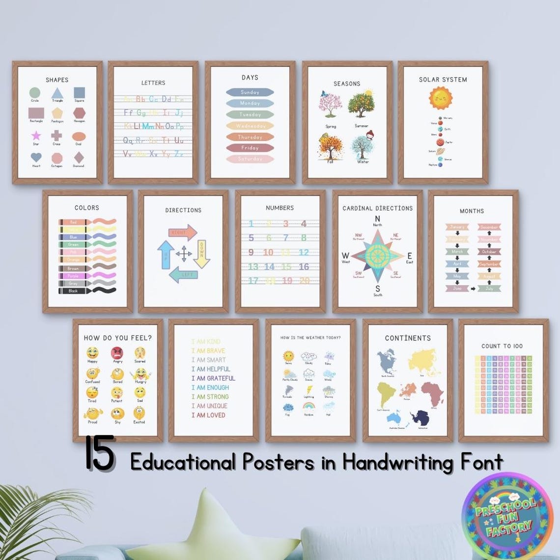 Montessori Educational Posters – 15 Printable Classroom Decor Posters ...