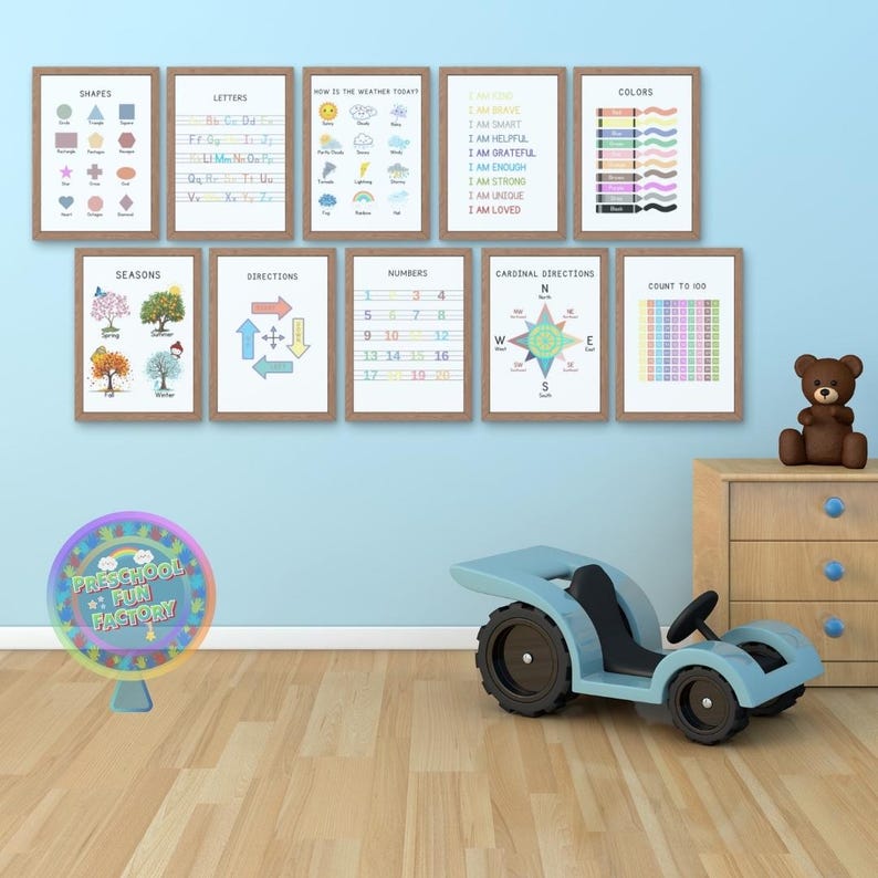 Educational Posters, 15 Homeschool Prints, Montessori Classroom Decor ...