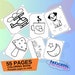 55 Easy Coloring Pages for Kids, Simple Printable Coloring Book, Fun ...