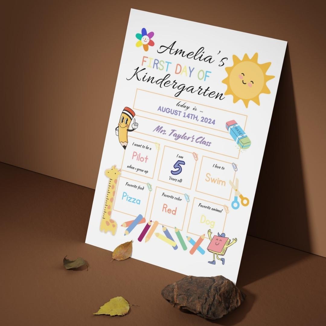 Editable First Day of School Sign, Last Day Printable, Back to School ...