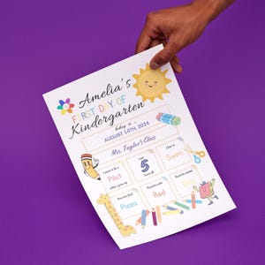 Editable First Day of School Sign, Last Day Printable, Back to School ...