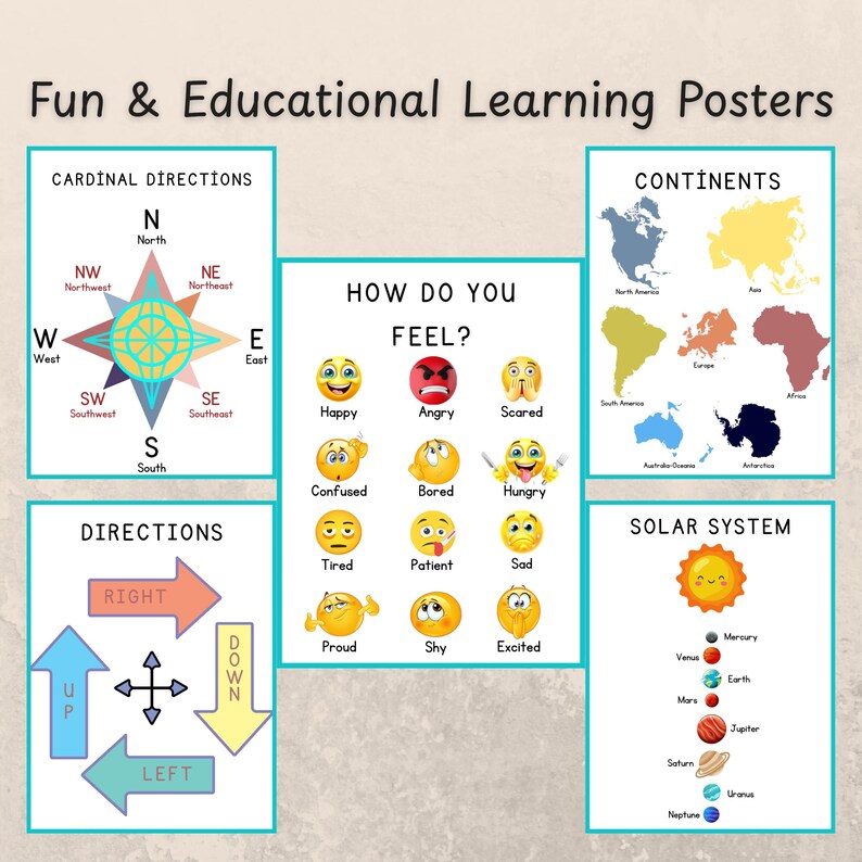 15 Montessori Educational Posters – Printable Classroom & Preschool ...