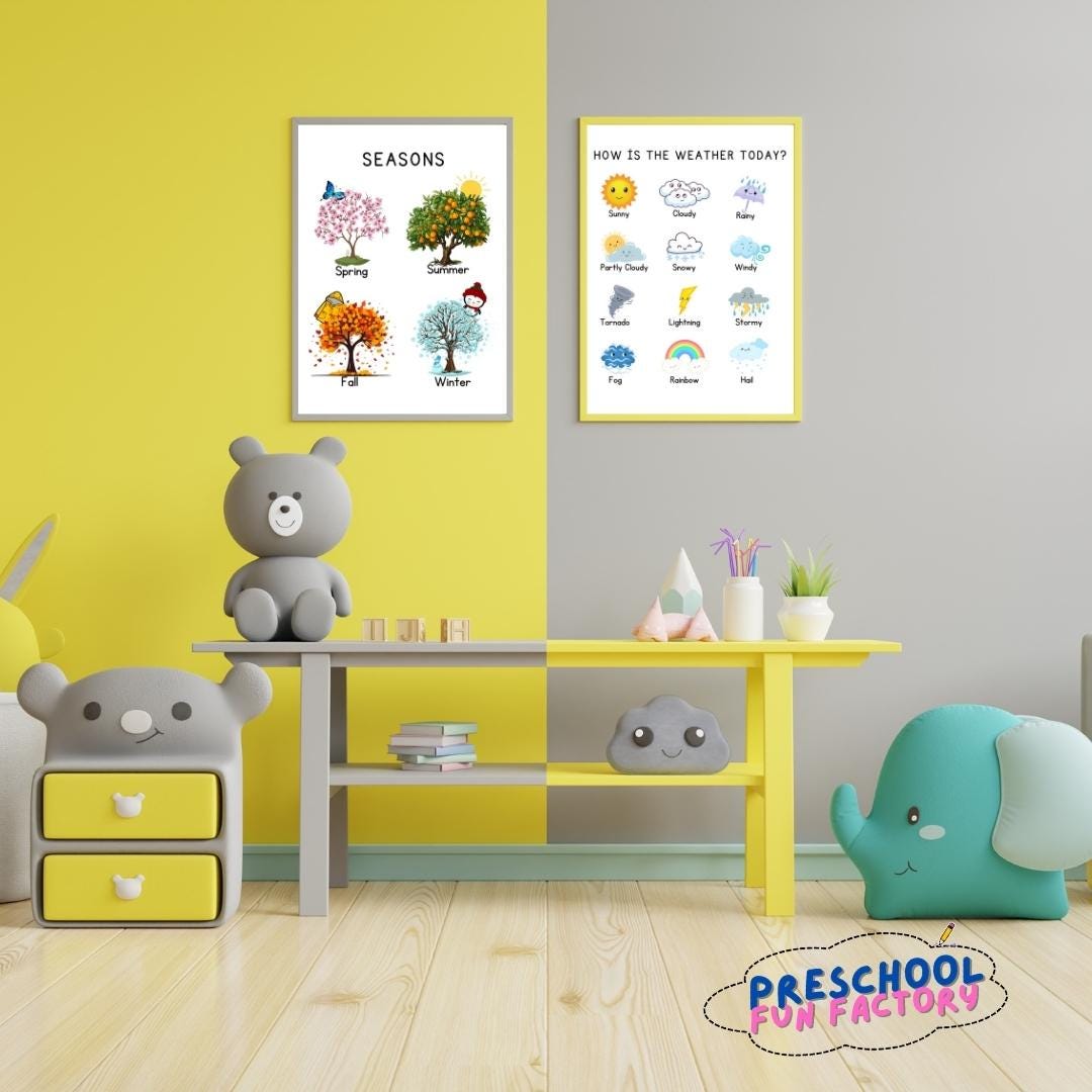 Educational Posters Set 15 Homeschool Prints, Montessori Classroom ...