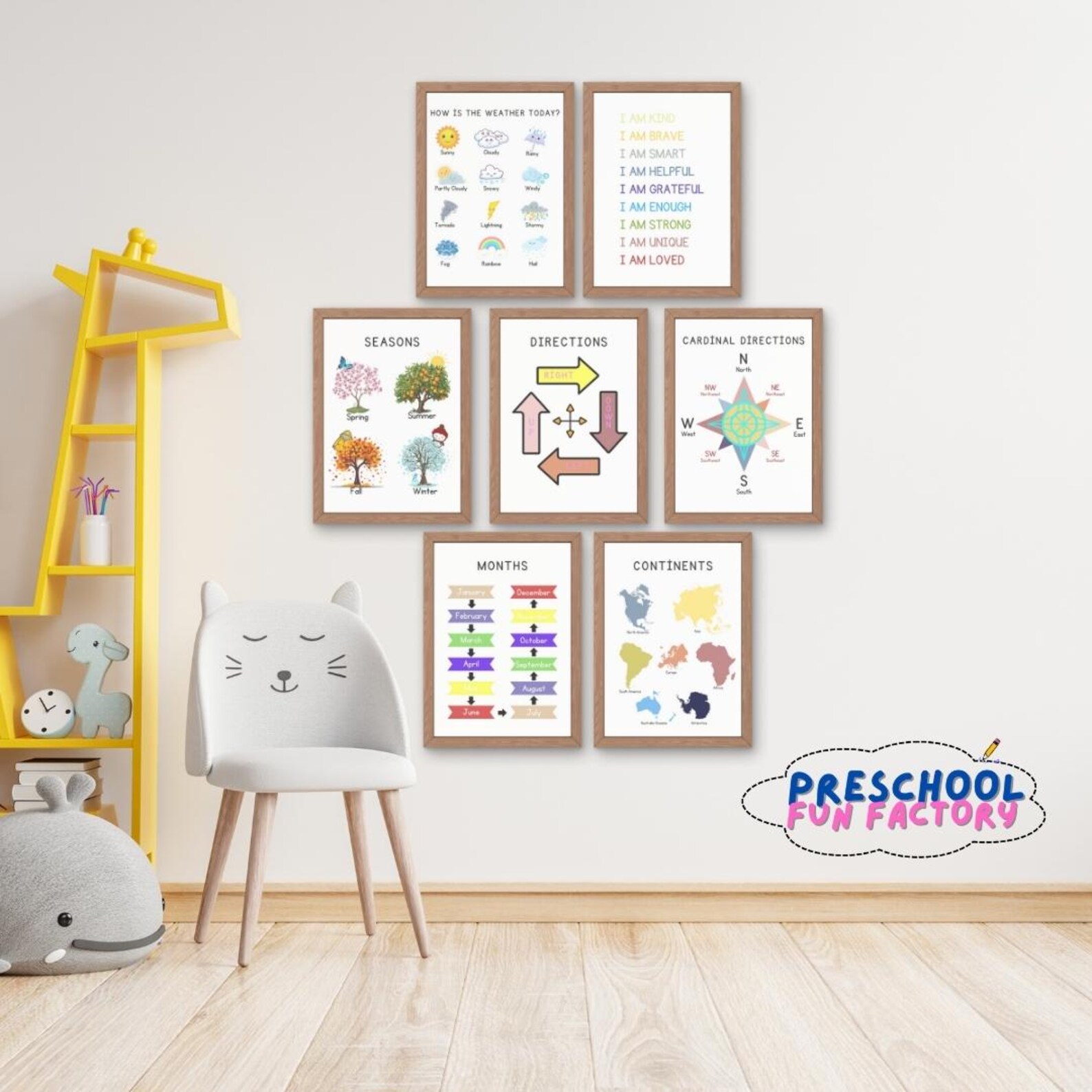 Educational Posters Set - 15 Homeschool Prints, Montessori Classroom ...