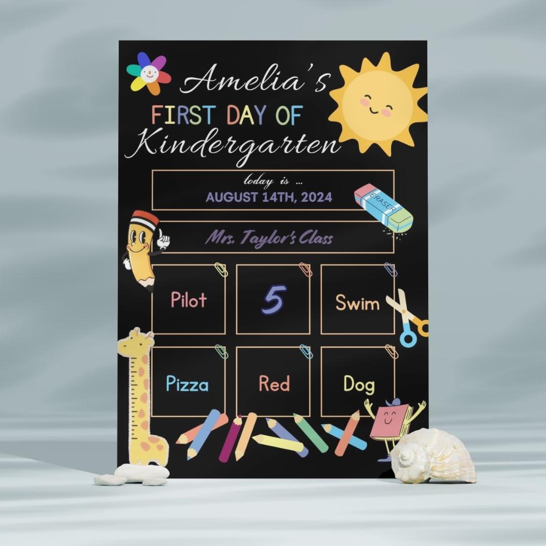 Editable First Day of School Sign, Last Day Printable, Back to School ...