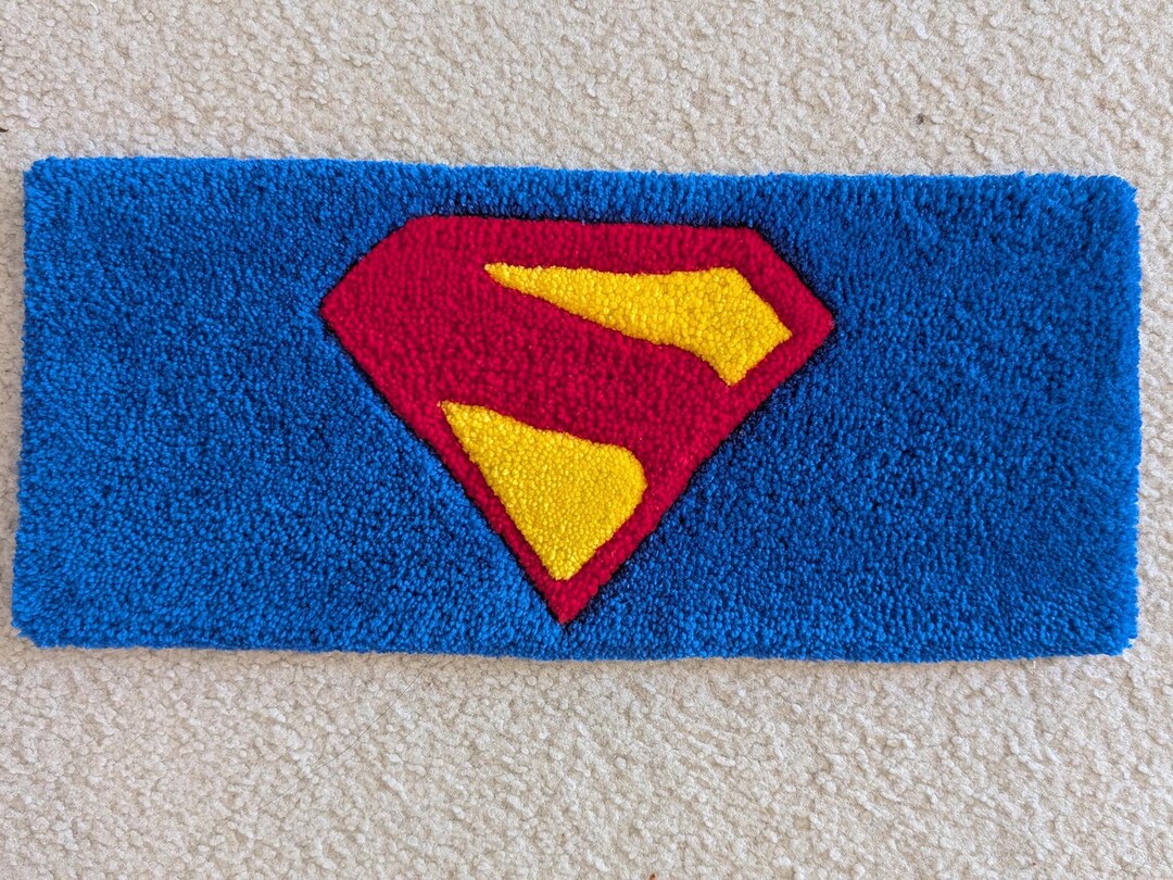 Superman Rug | Table Top | Keyboard Rug | Office Decor | Comic ...
