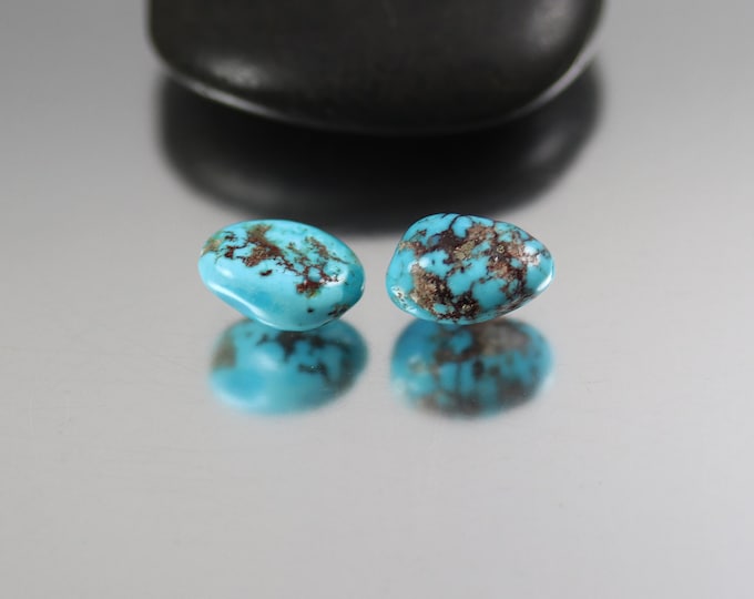 Castle Dome Turquoise Nugget Beads - Pair - Castle Dome Turquoise - 13 ...