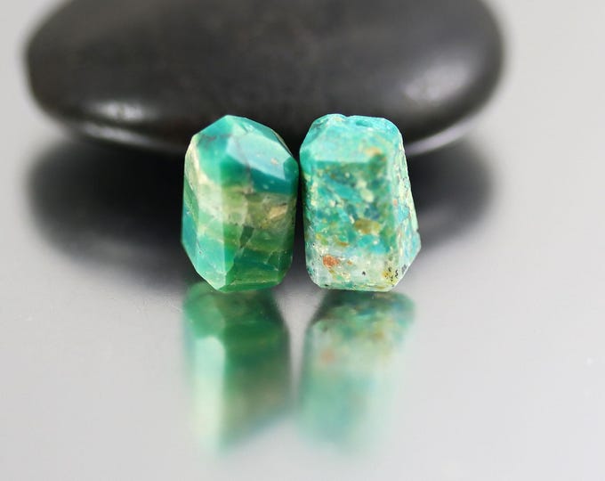 Peruvian Opalina Faceted Nugget Beads - Pair - Opalina Beads - 12 Mm - Etsy