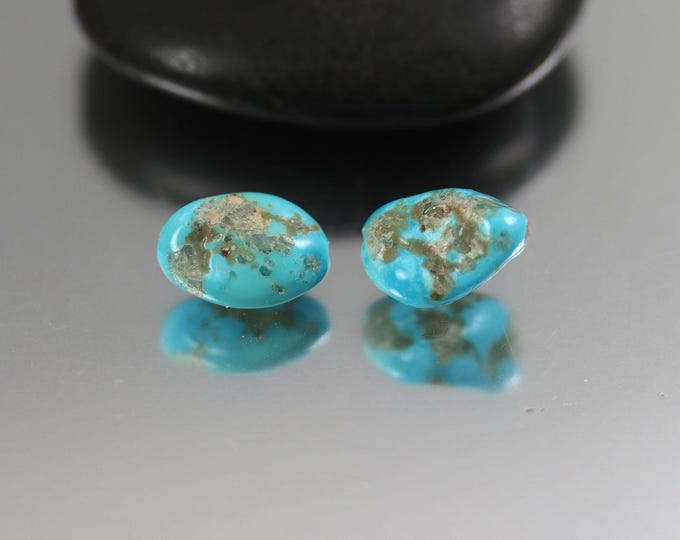 Castle Dome Turquoise Nugget Beads Pair Castle Dome Turquoise 12mm - Etsy