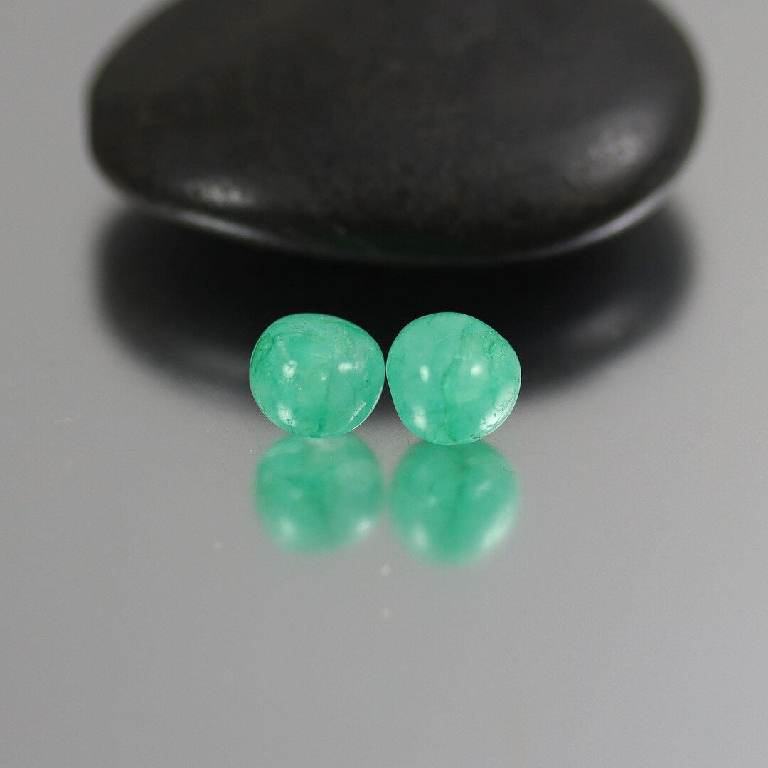 Emerald Beryl Smooth Rondelle Beads Pair Emerald Beryl Beads 7 X 5 Mm ...