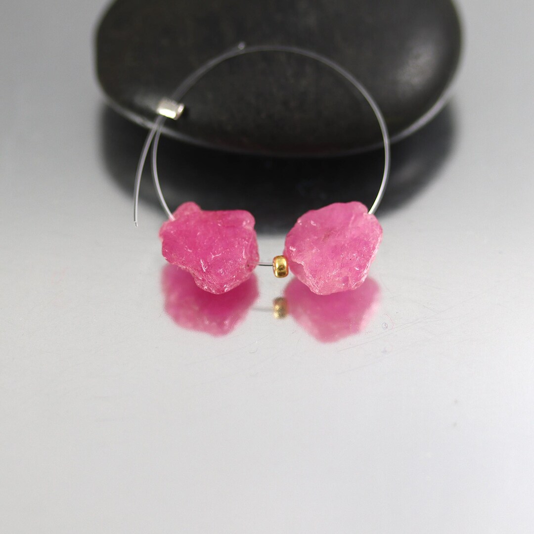 Raw Madagascar Ruby Slices - Pair - 9mm - Etsy