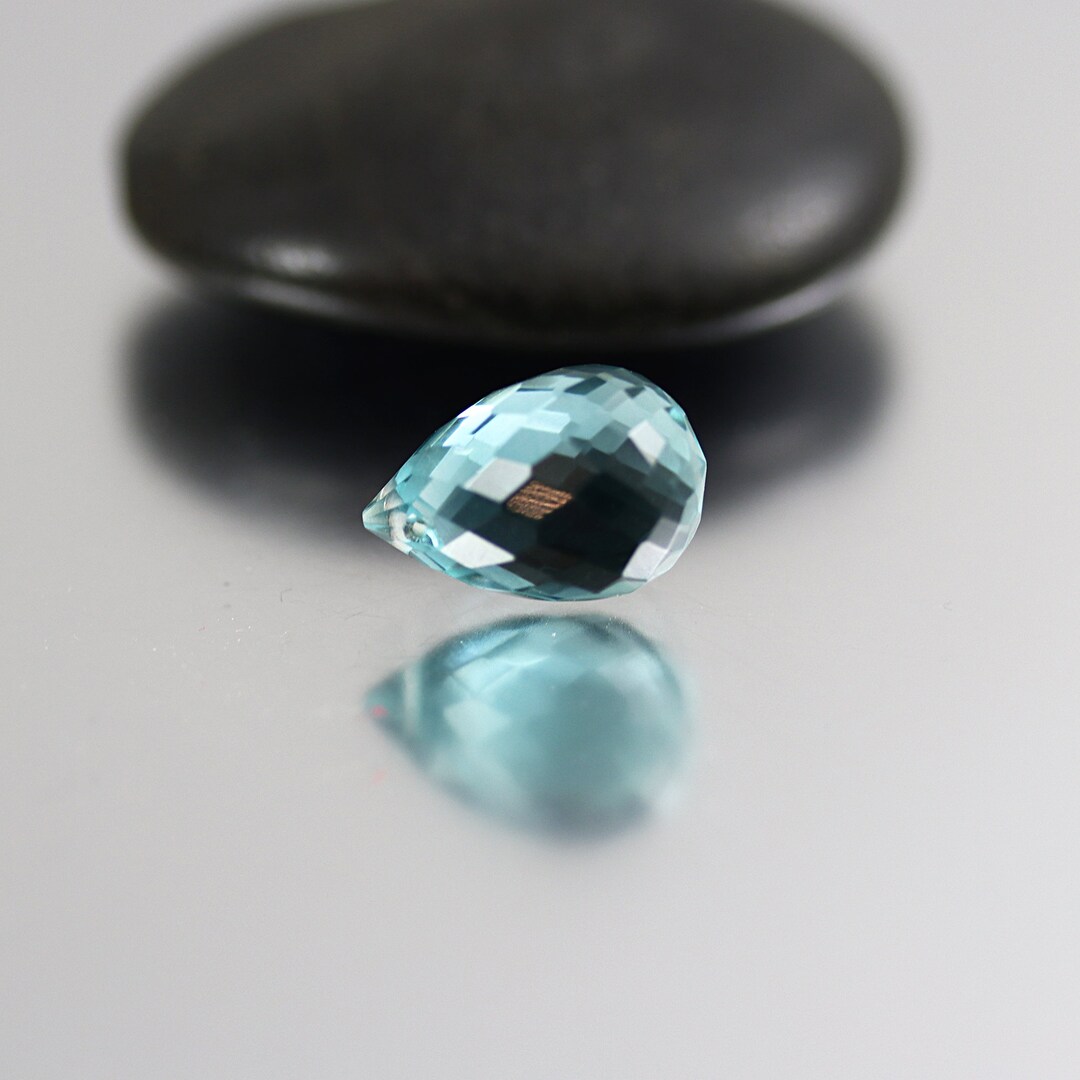 Teal Blue Quartz Teardrop Beads 14mm Blue Quartz Beads ONE - Etsy