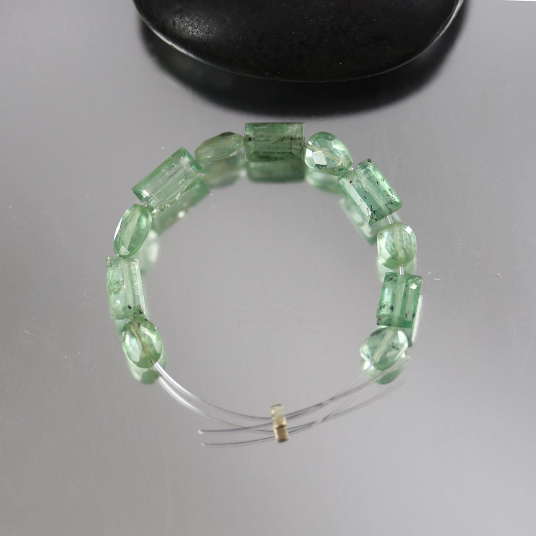 Reserved for Marla Green Kyanite Rectangle Oval Mix Beads Set of 11 ...