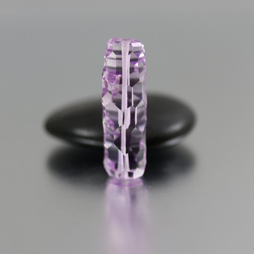 Pink Amethyst Concave Cut Tube Beads Single Focal Pink Amethyst Focal ...