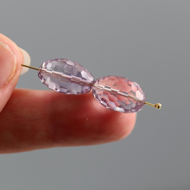 Reserved for Mandy Pink Amethyst Concave Cut Barrel Beads - Pair - Pink ...