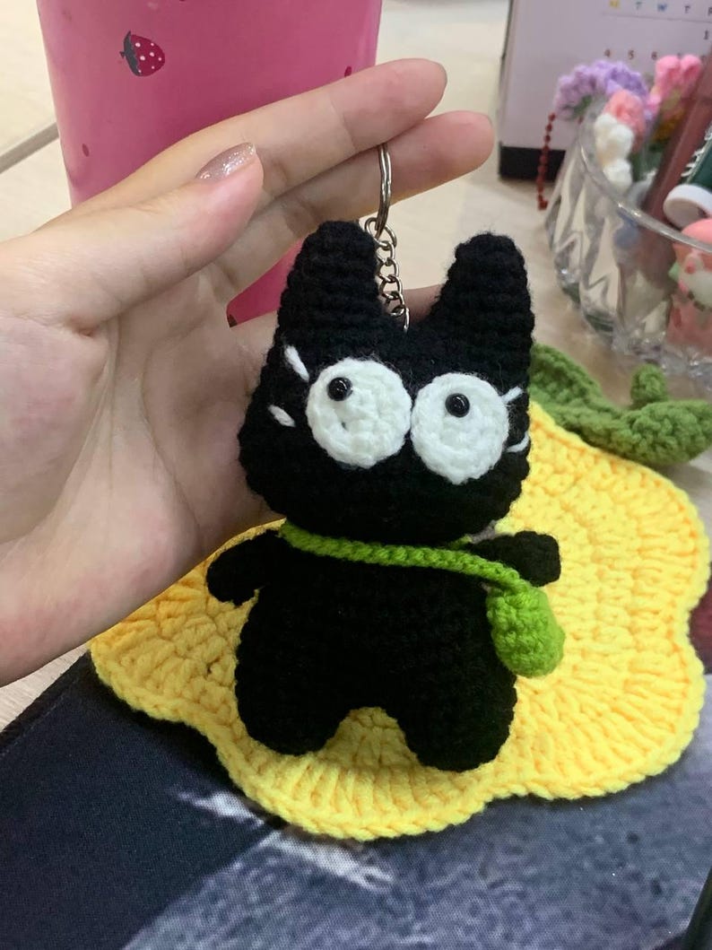 Crochet Cat Keychain, Crochet Cat, Cat Keychain, Crochet Keychain ...