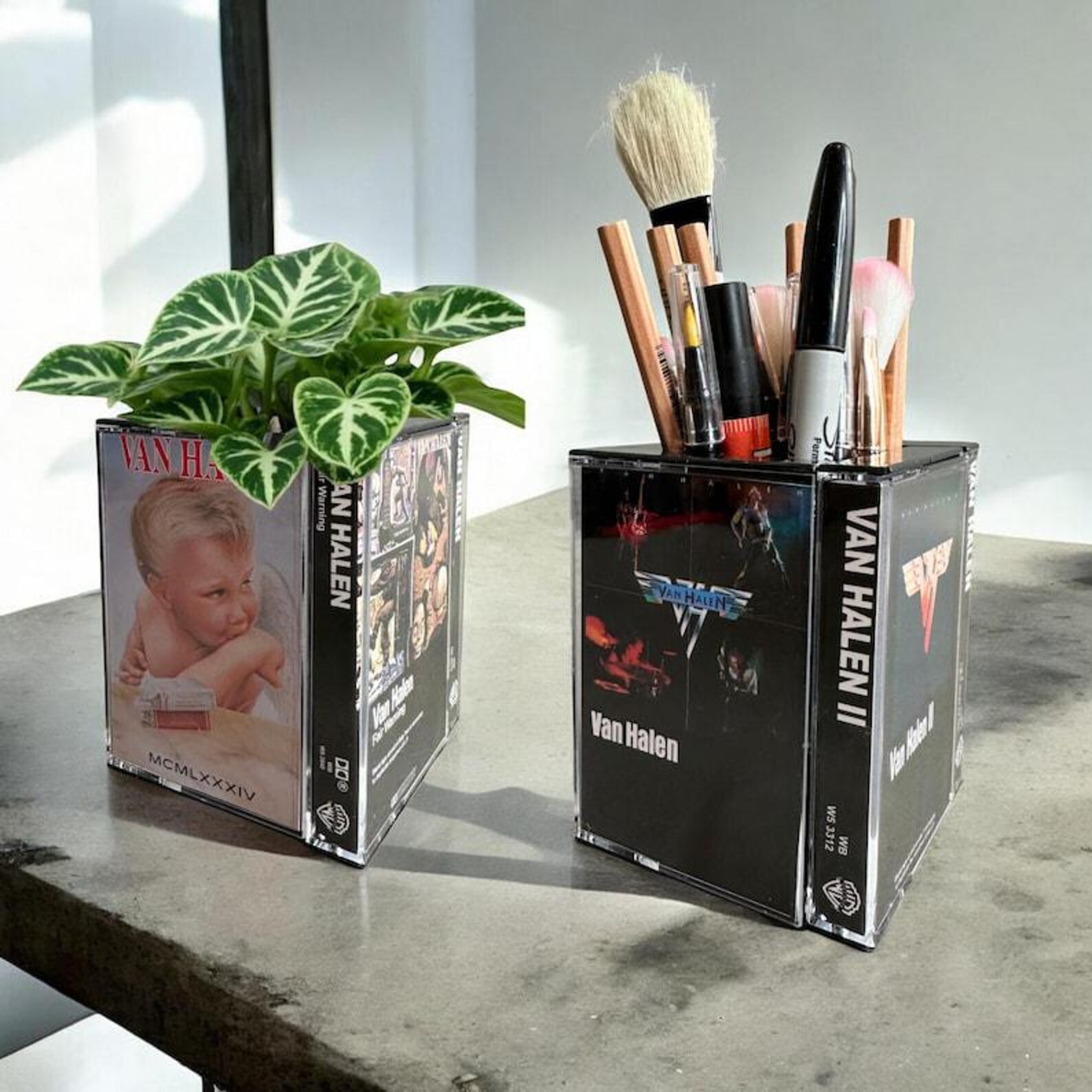 Van Halen Cassette Tape Desk Organizer Pencil Holder Retro Rock Music ...