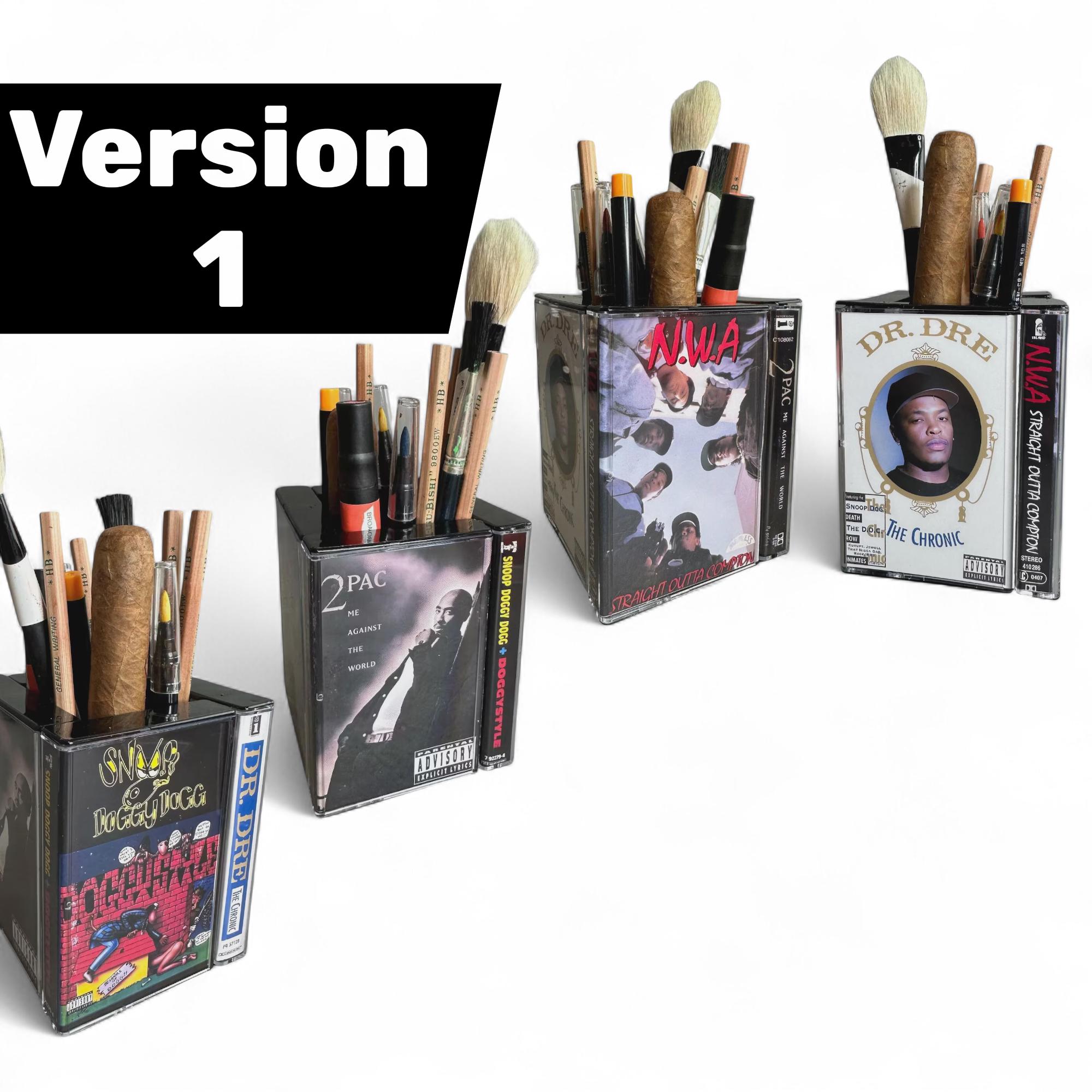 90s Hip Hop Legends Cassette Tape Desk Organizer Unique Pencil Holder ...