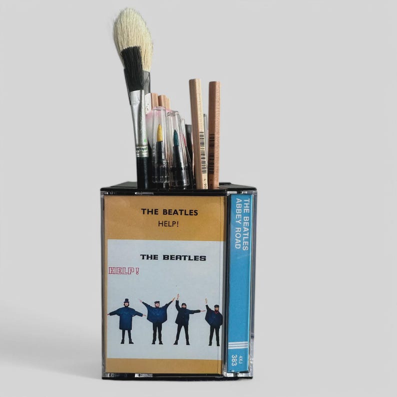 Vintage Beatles Cassette Tapes Desk Organizer, Retro 60's Music Fan ...