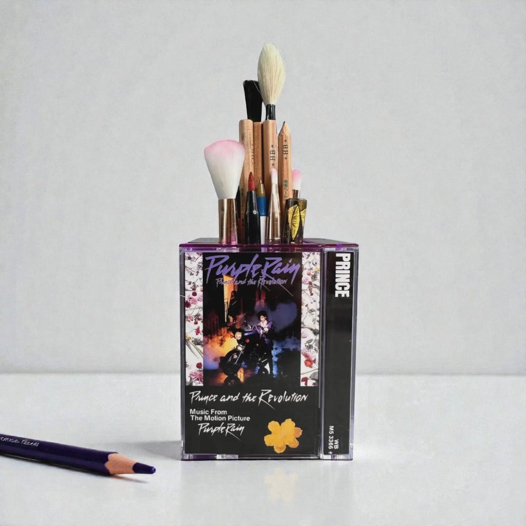Prince Vintage Cassette Tape Desk Organizer Unique Pencil Holder Gift ...