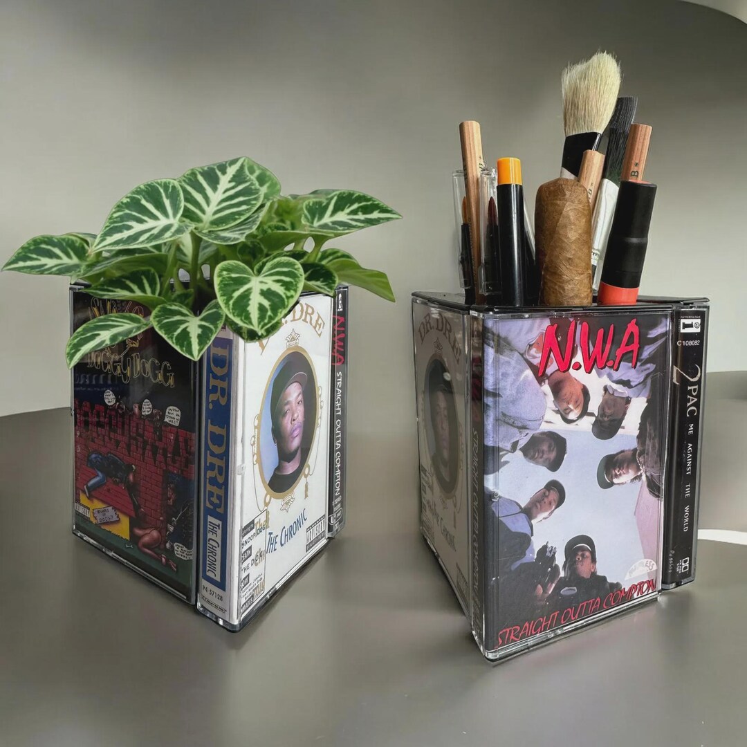90s Hip Hop Legends Cassette Tape Desk Organizer Unique Pencil Holder ...