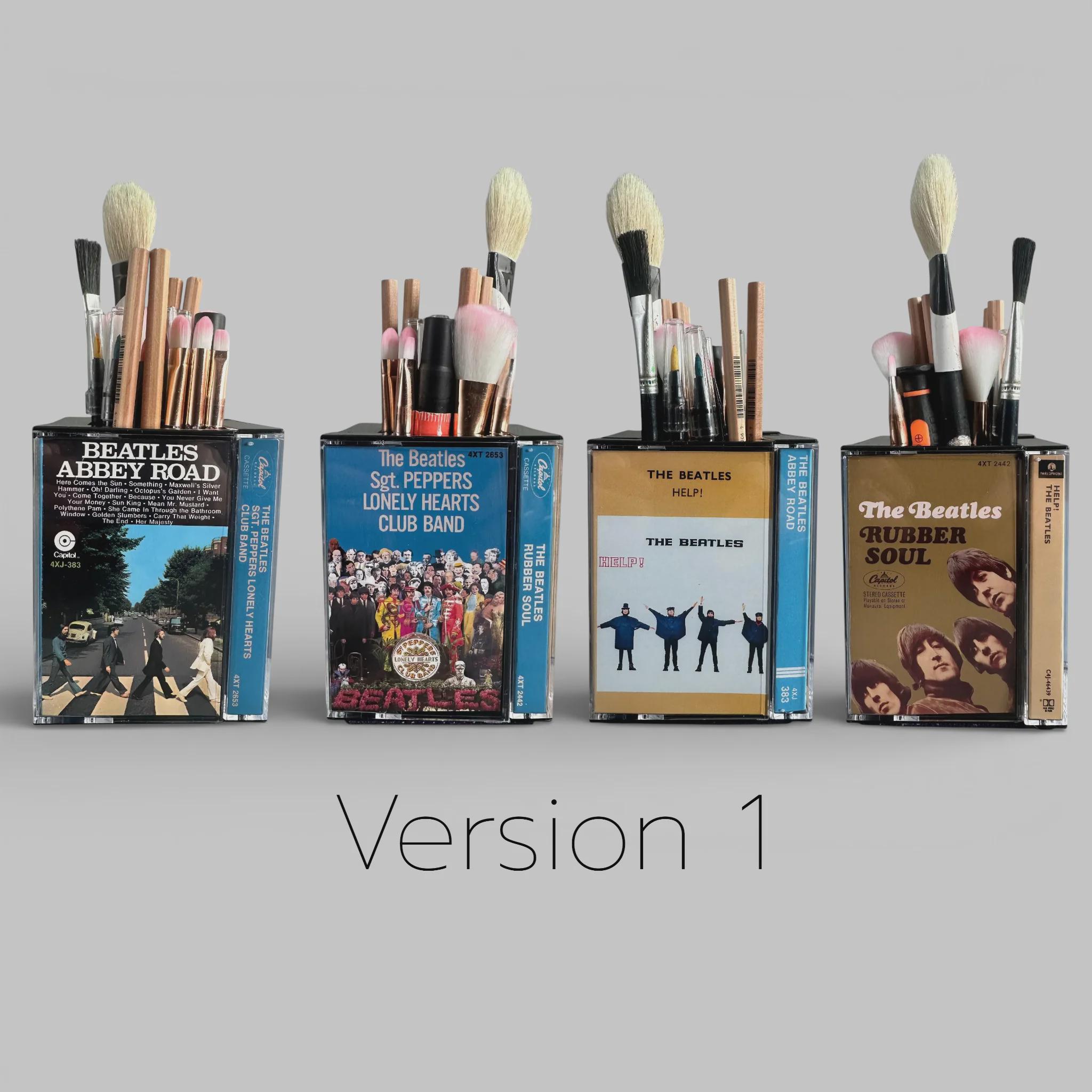 Vintage Beatles Cassette Tapes Desk Organizer, Retro 60's Music Fan ...