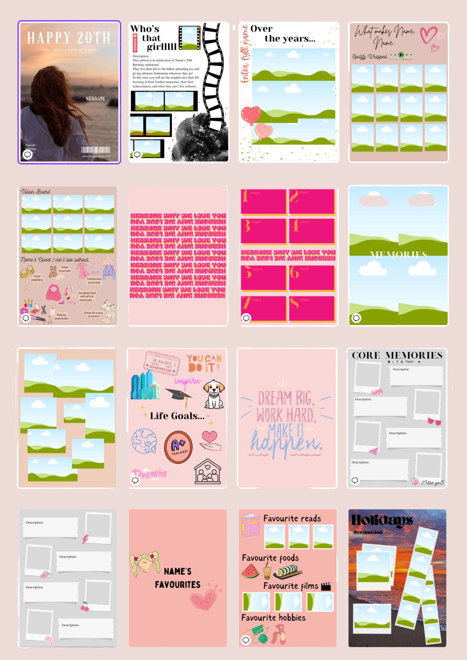 Birthday Magazine Template for Best Friend - Etsy