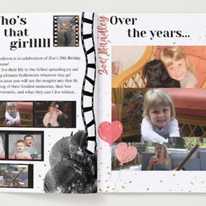 Birthday Magazine Template for Best Friend - Etsy